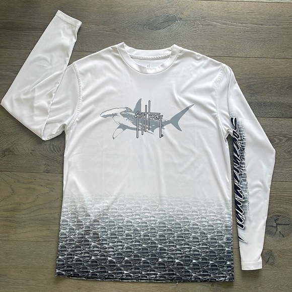 Guy Harvey | Shirts | Mens Guy Harvey Hammerhead Long Sleeve Sport ...